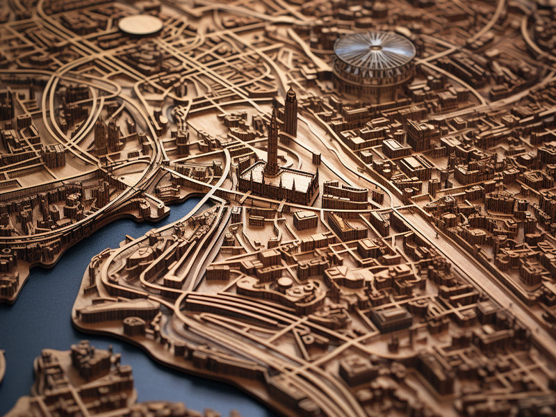 Maps Laser Engraving and Laser Cutting – OMTech UK